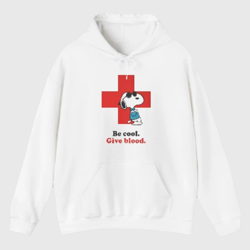 American Red Cross Snoopy Hoodie White - Danezon